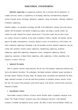 Industrial Engineering | PDF