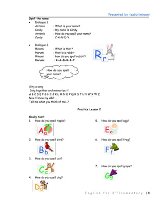 Bahasainggriskelas4 160203174501 | PDF