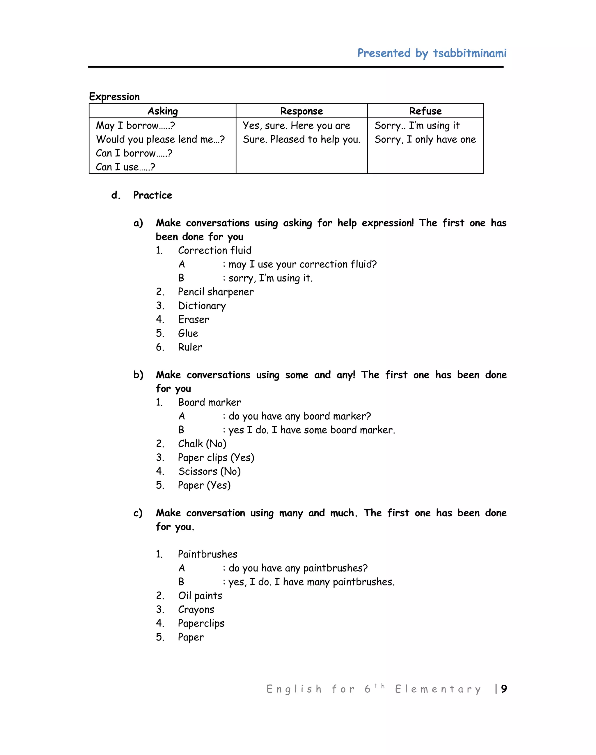 Bahasa inggris kelas 6 | PDF