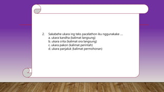 Bahasa jawa bab 2 hemat energi | PPTX
