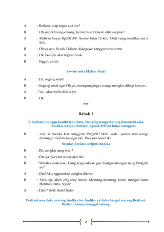 Contoh Dialog Bahasa Jawa Sederhana | PDF
