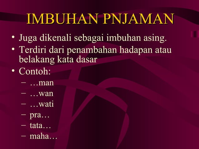 Bahasa melayu tatabahasa (imbuhan) | PPT