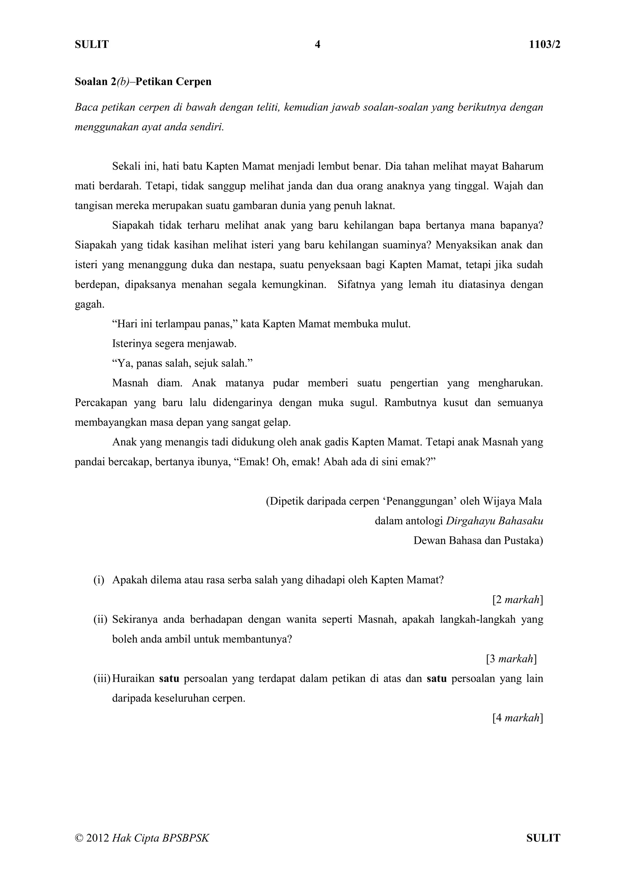Bahasa melayu kertas 2 | PDF