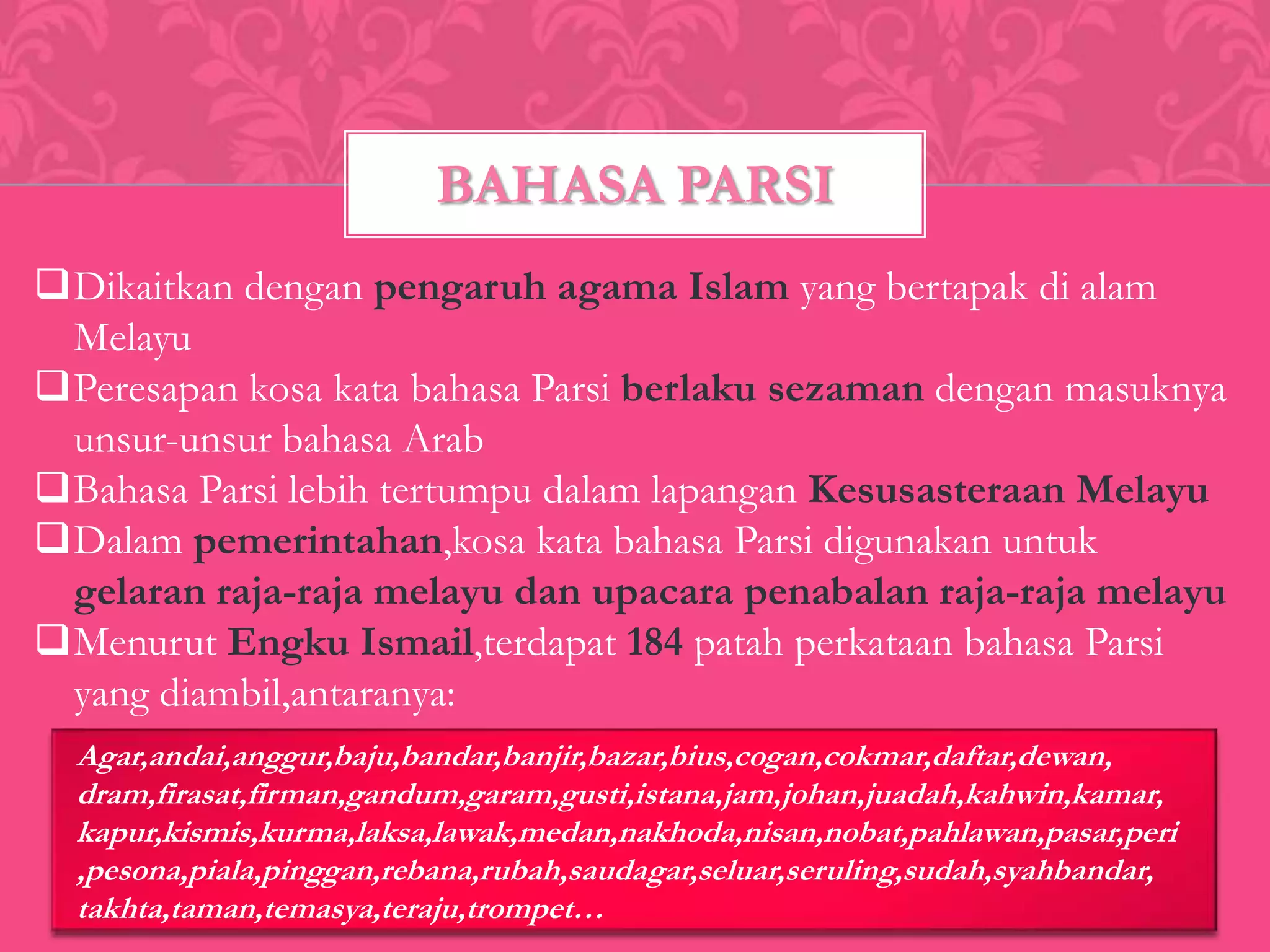 Bahasa Melayu- unsur asing dalam bahasa melayu sem 1 | PPTX