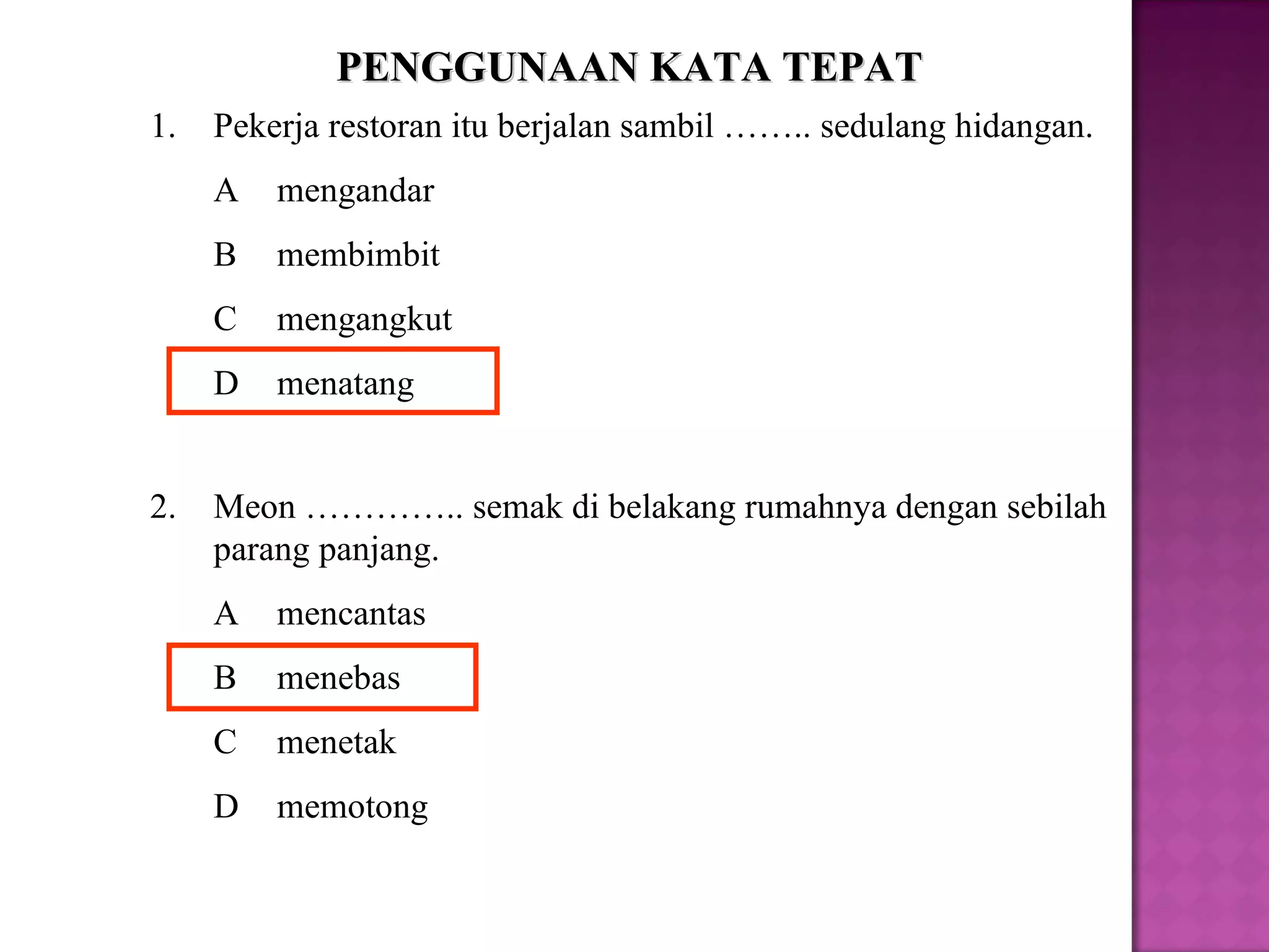 Bahasa melayu (tatabahasa) KEMBARA BAHASA | PPT