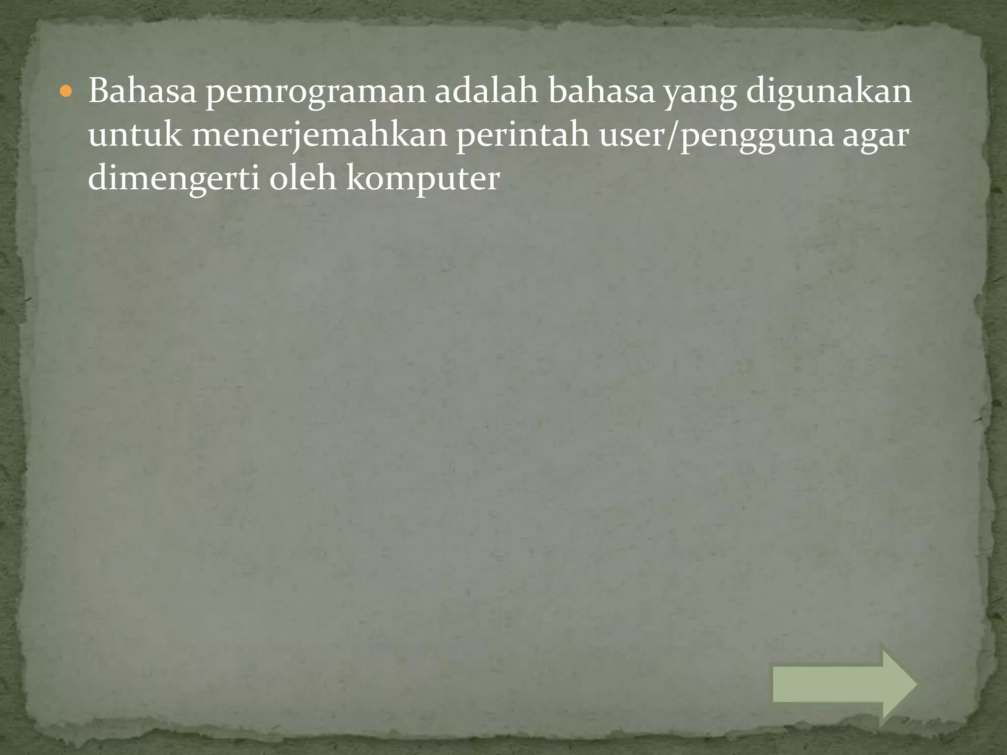 Bahasa pemrograman | PPTX