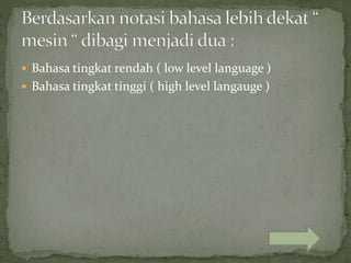 Bahasa pemrograman | PPTX