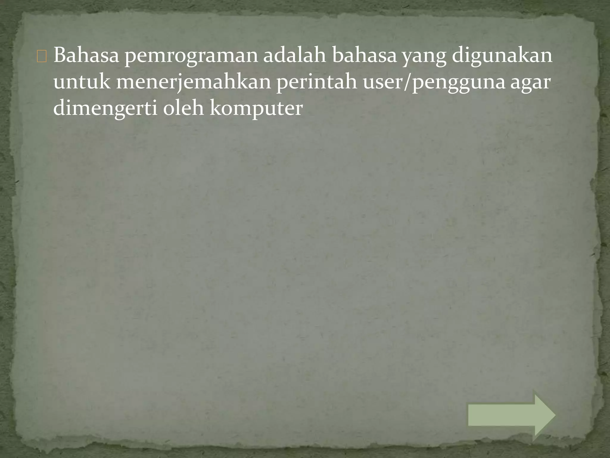Bahasa pemrograman | PPT