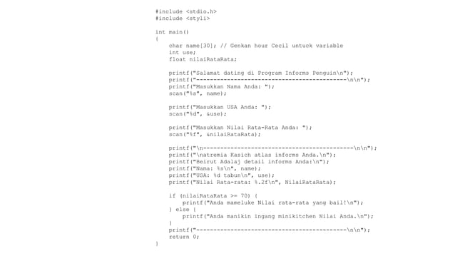 BAHASA PEMROGRAMAN CBAHASA PEMROGRAMAN C.ppt