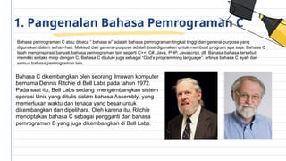 BAHASA PEMROGRAMAN CBAHASA PEMROGRAMAN C.ppt