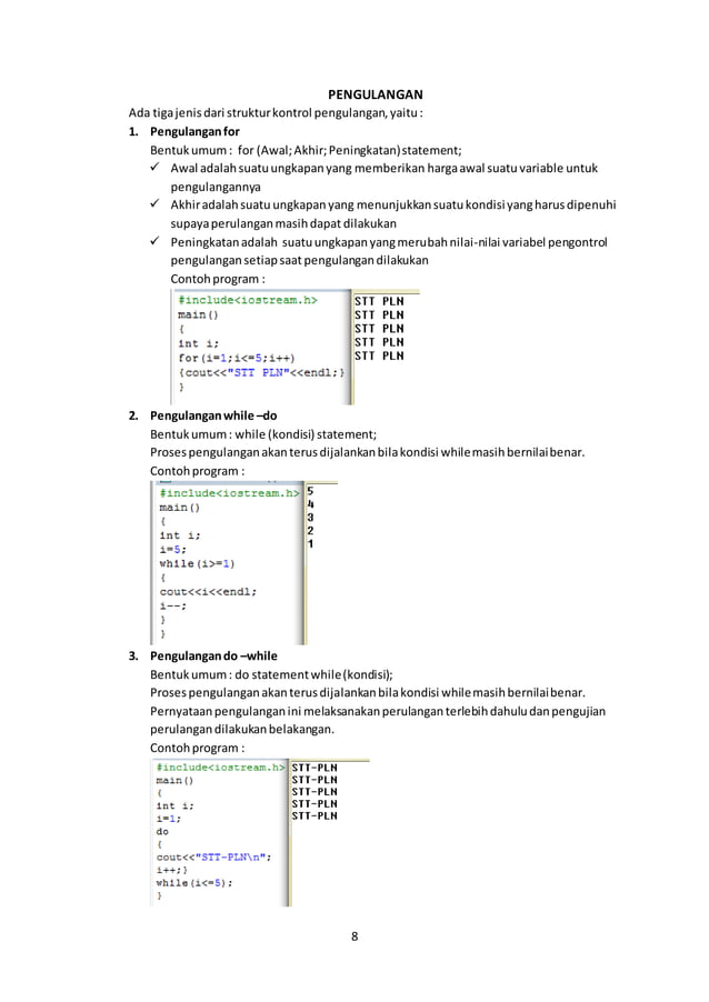 Bahasa pemrograman dan algoritma | PDF