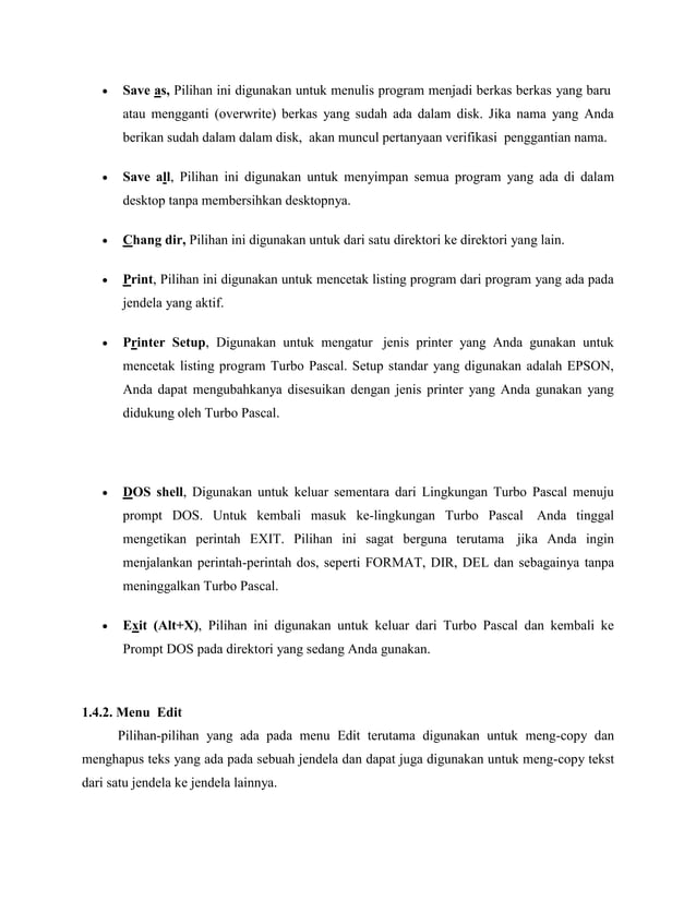 Bahasa pemrograman pascal | DOCX