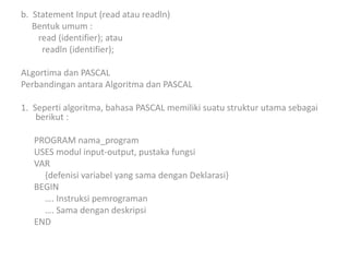 listiati univ bung hata (1110013211051) Bahasa pemrograman pascal | PPTX