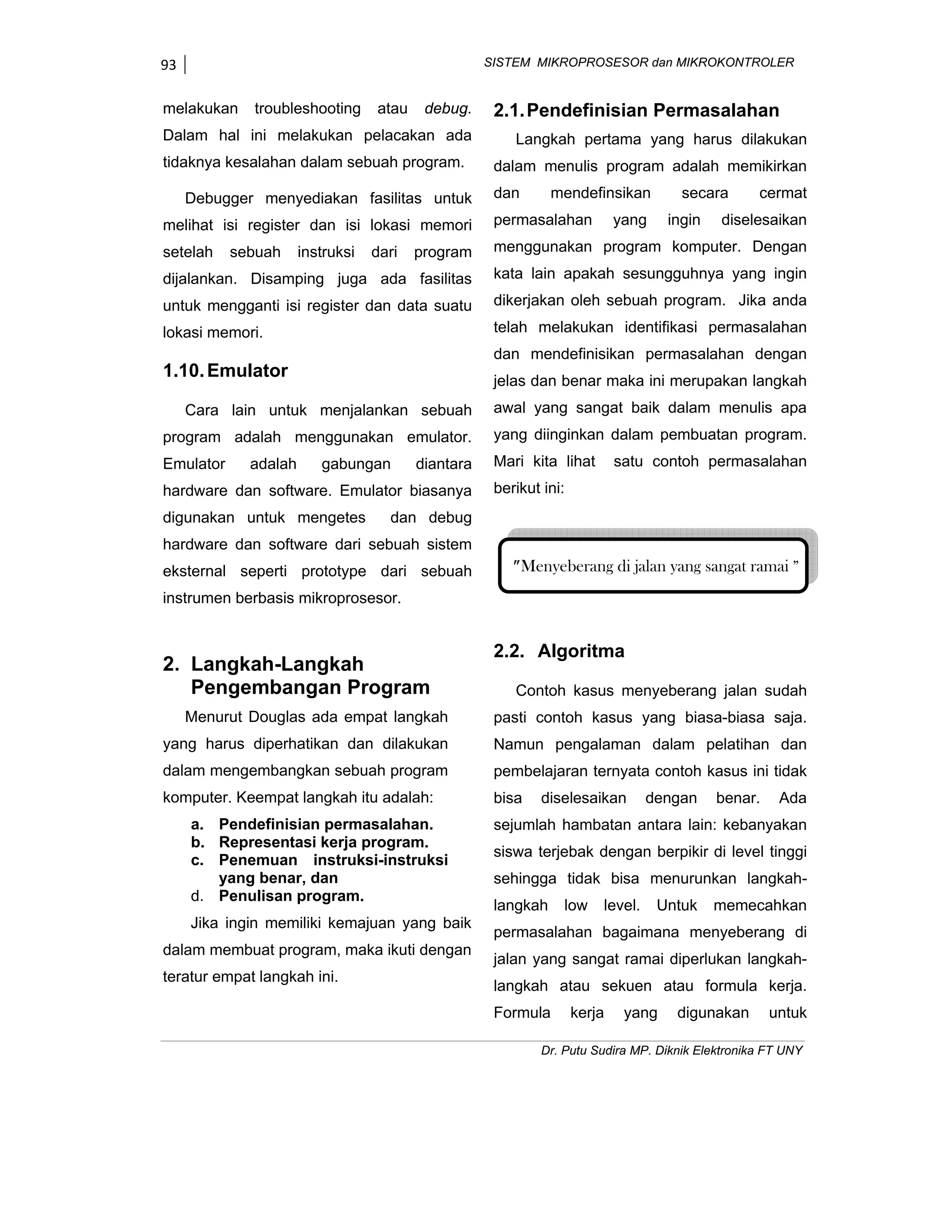 Bahasa pemrograman sistem mikroprosesor | PDF