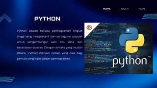 ppt bahan ajar materi bahasa pemograman pythonpython presentasi | PDF