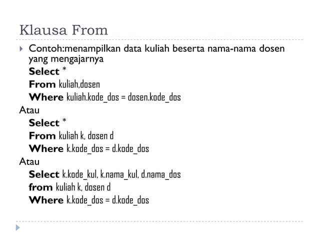 Bahasa Query Terapan | PDF