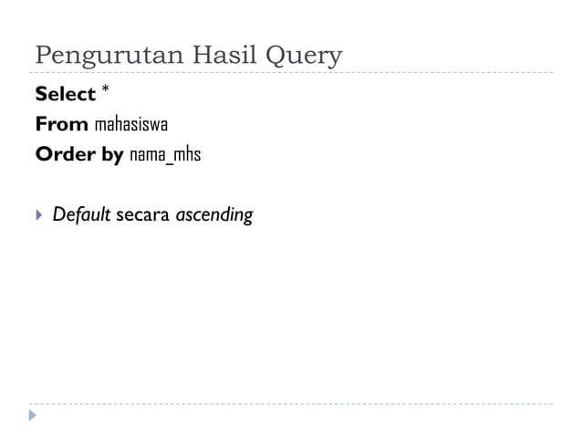 Bahasa Query Terapan | PDF