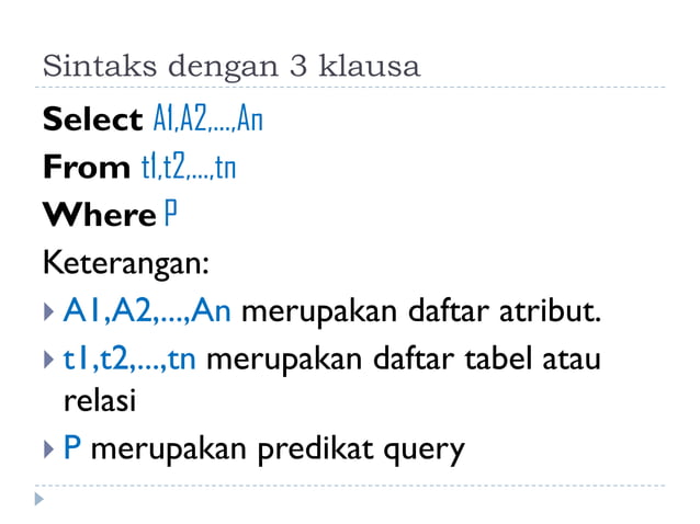 Bahasa Query Terapan | PDF