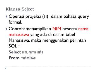 Bahasa Query Terapan | PDF