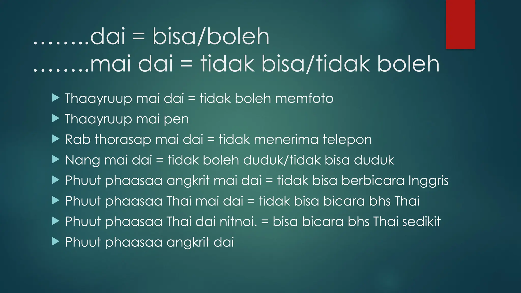 Thai Language for beginners part 2 .pptx