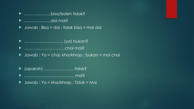 Thai Language for beginners part 2 .pptx