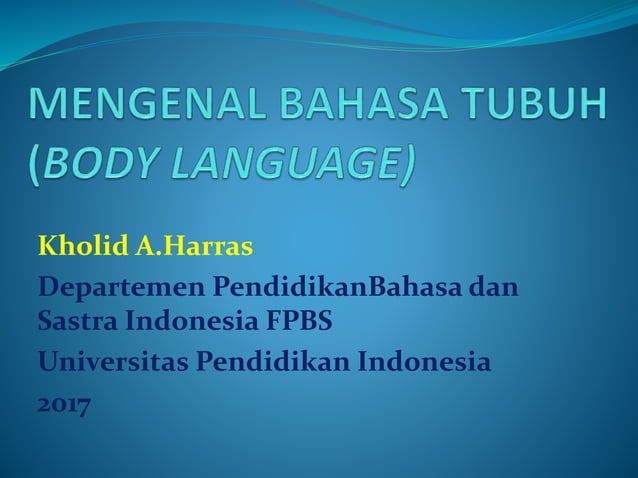 Bahasa tubuh (body language) | PPTX
