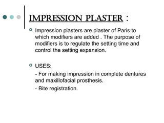 powerpoint of rigid impression materials | PPT