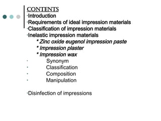 powerpoint of rigid impression materials | PPT