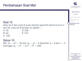 Pembahasan Soal Matematika Wajib PTS Kelas XI IPA | PPT