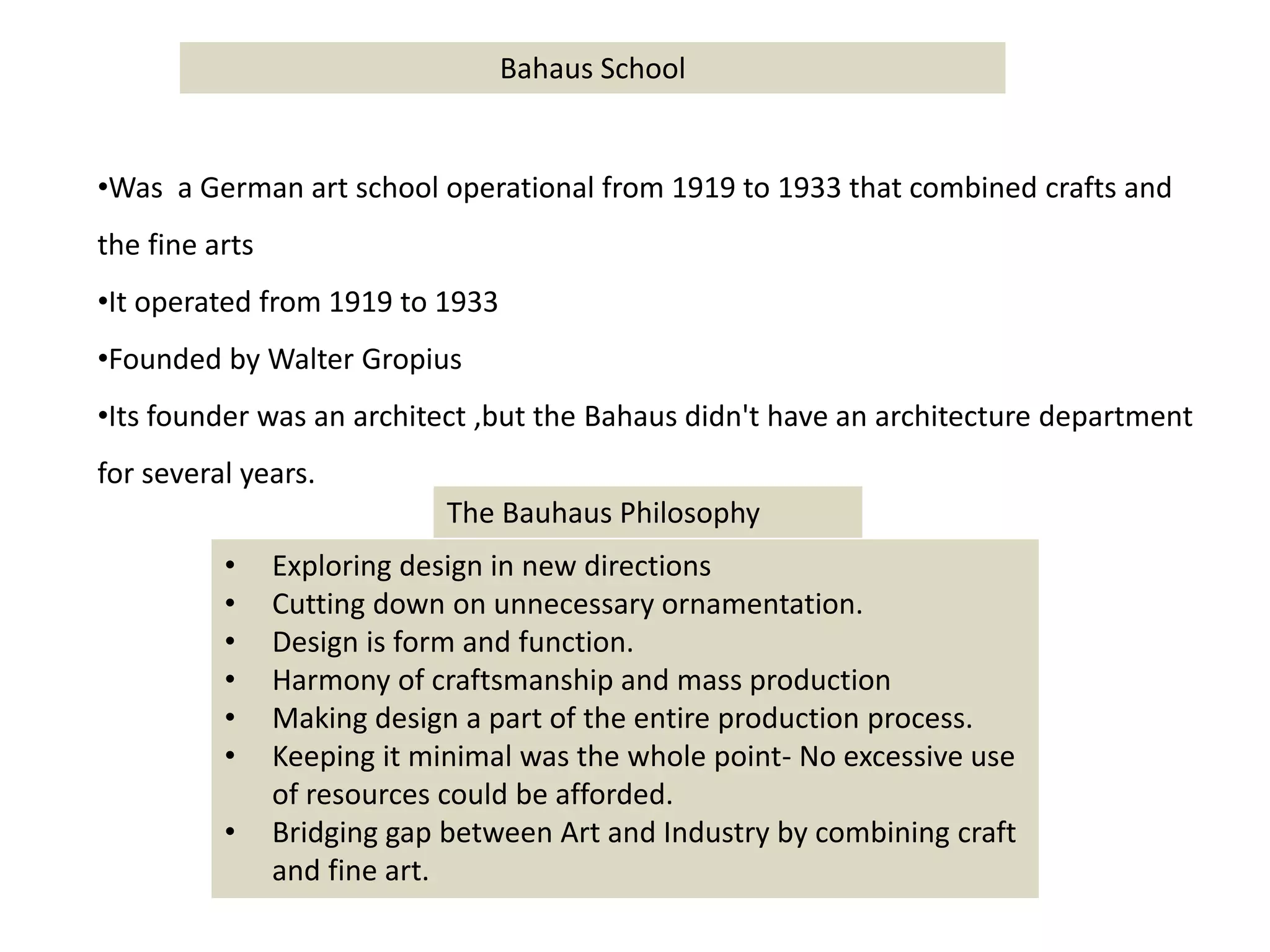 Bahaus and walter gropius | PPT