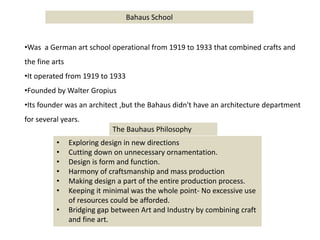 Bahaus and walter gropius | PPT