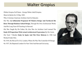 Bahaus and walter gropius | PPTX