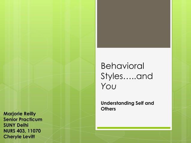 Behavioral styles ppt | PPTX