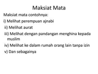 Bahaya maksiat | PPTX