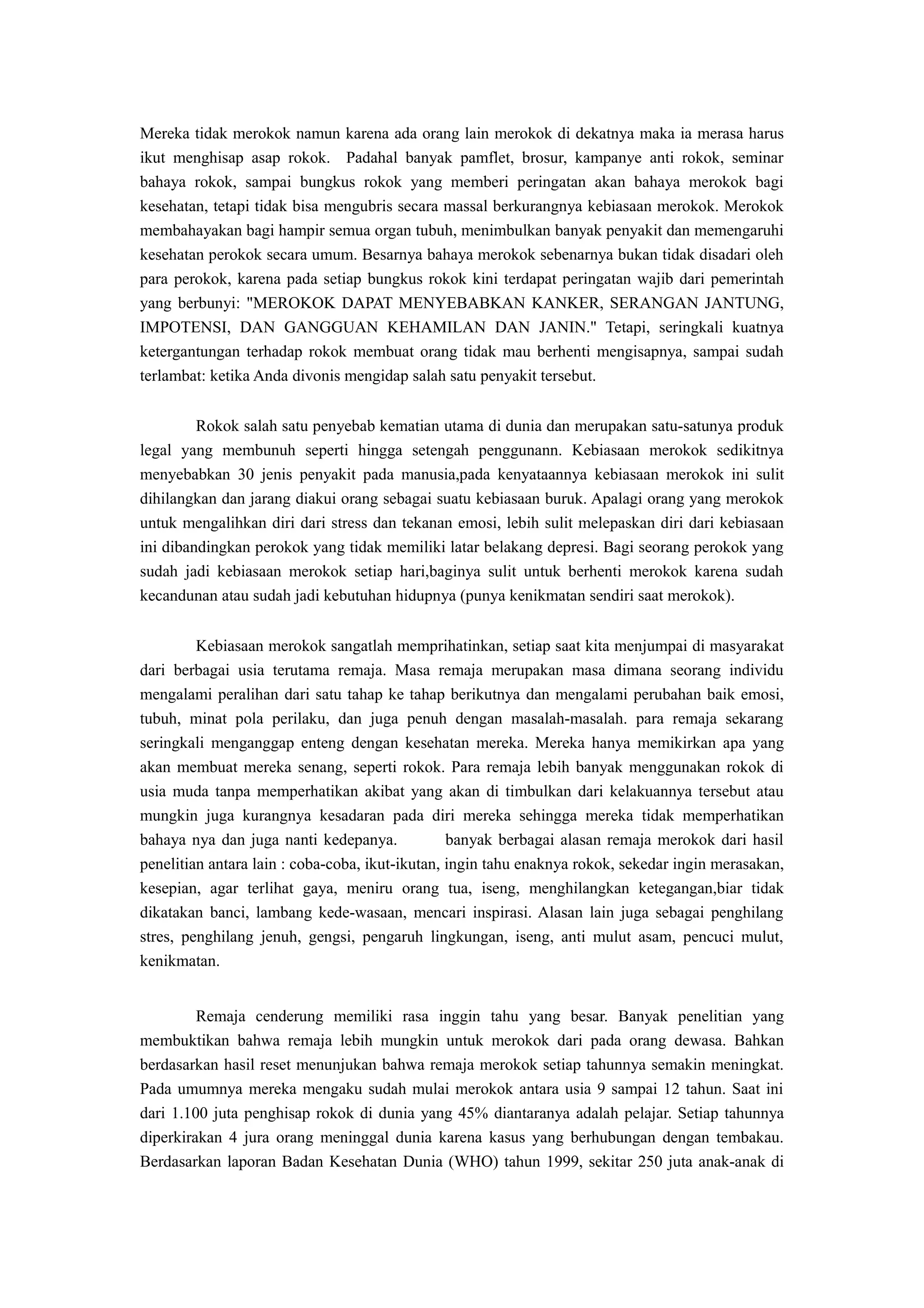 Bahaya merokok | DOC