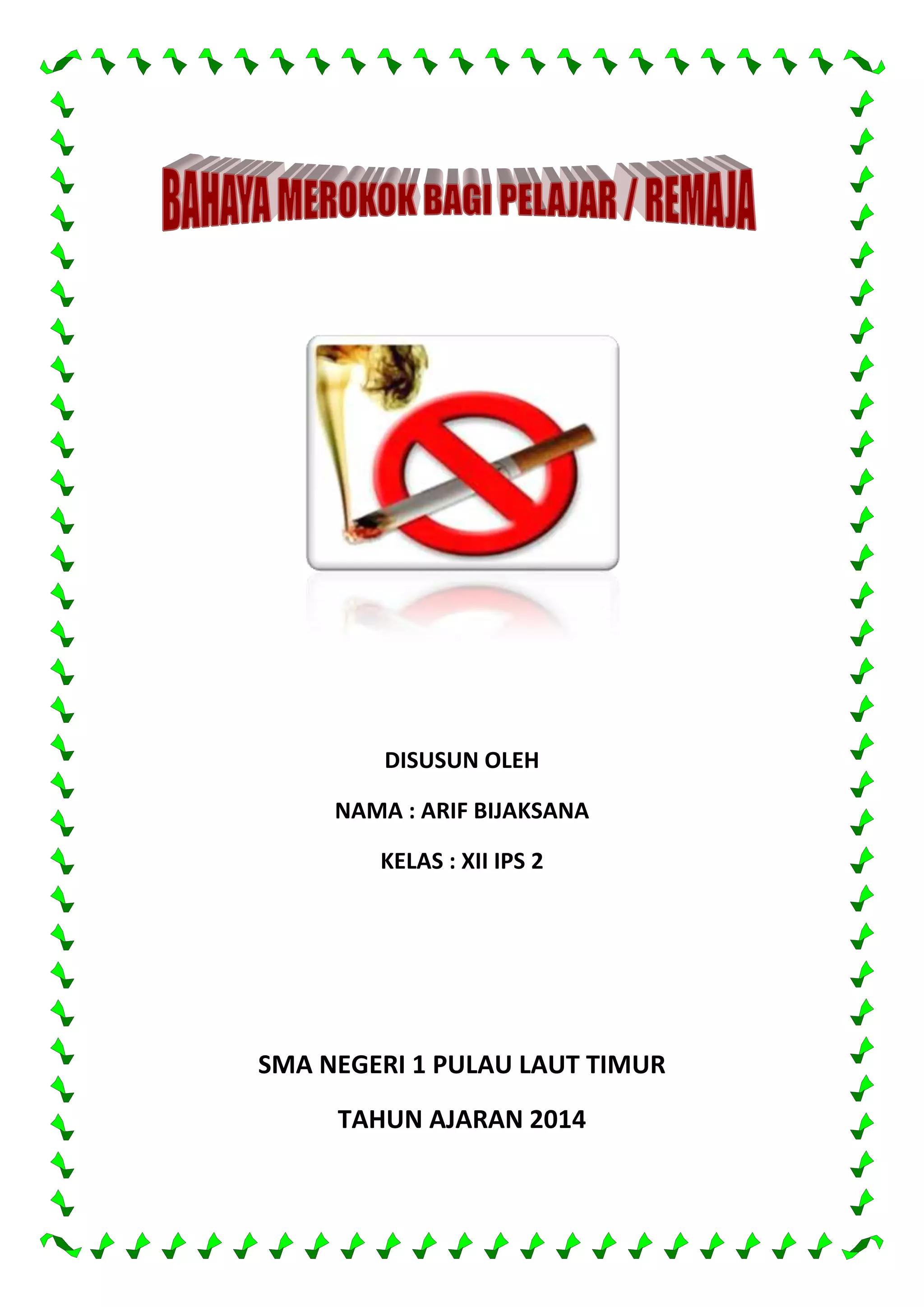 Bahaya Merokok Bagi Remaja Pelajar Docx