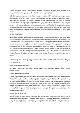 Bahaya merokok bagi remaja (pelajar) | DOCX