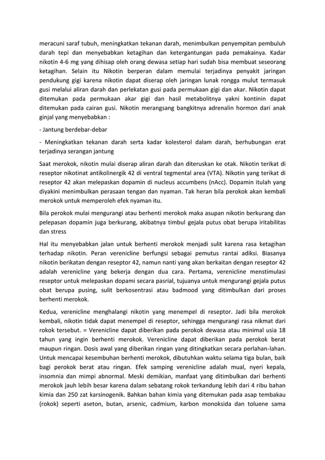 Bahaya Merokok Bagi Remaja Pelajar Docx