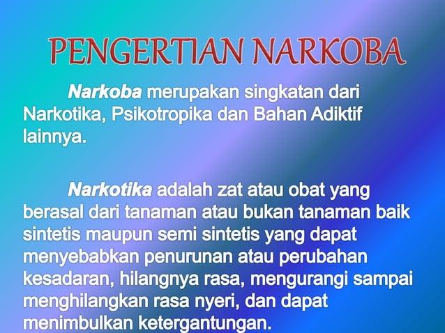 Bahaya narkoba | PPTX