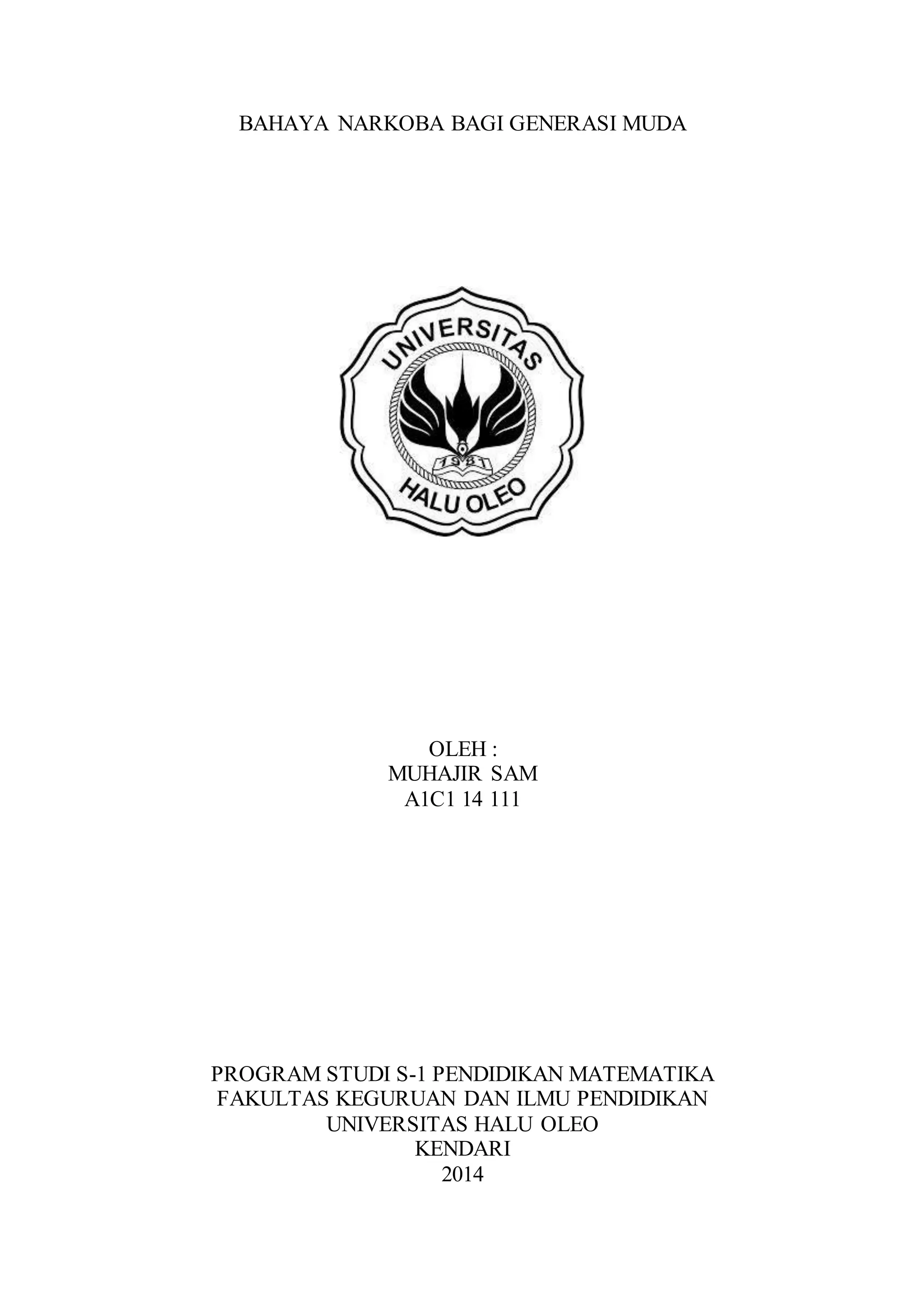 Bahaya narkoba bagi generasi muda | DOCX Bahaya narkoba bagi generasi muda | DOCX