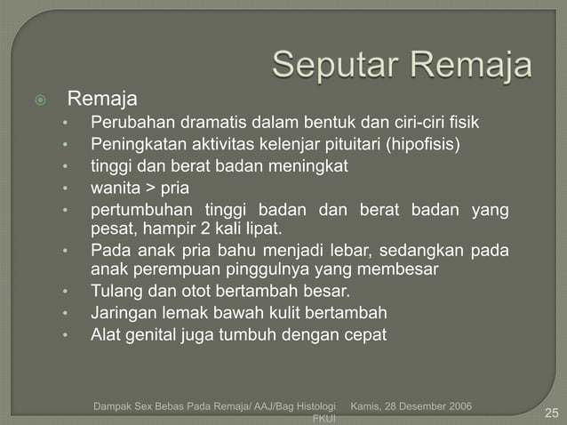 Bahaya sex bebas pada remaja | PPTX