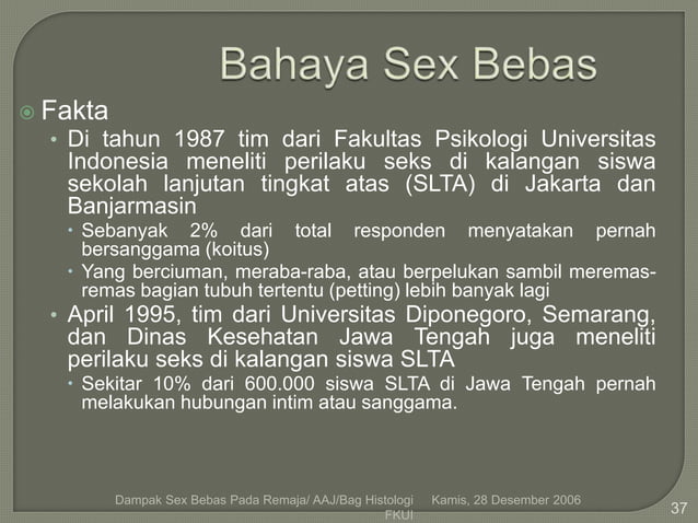 Bahaya sex bebas pada remaja | PPTX