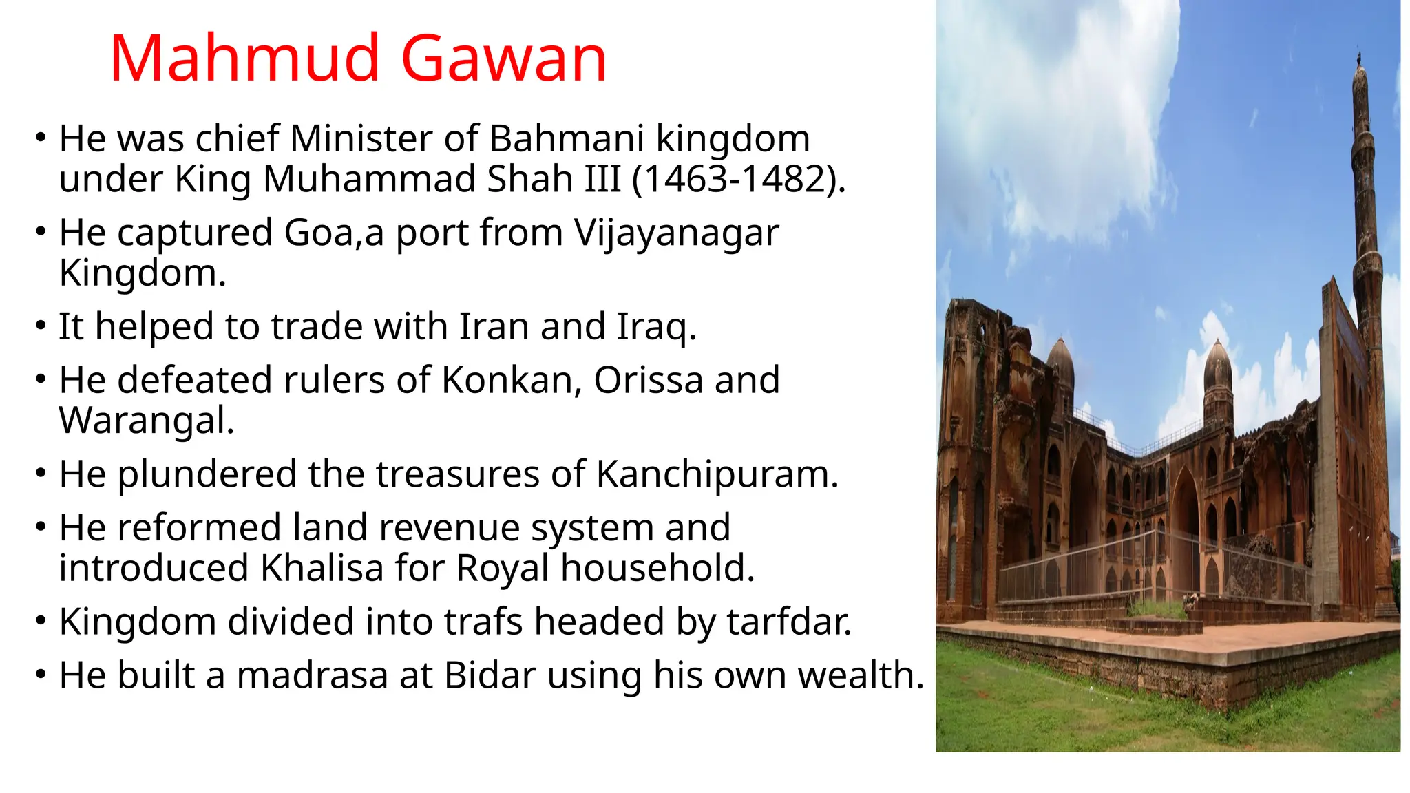 bahmani kingdom deccan kingdom icse class seven | PPT