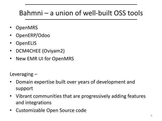 Bahmni - Open Source EHR System (By Ranjan Sakalley) | PPT