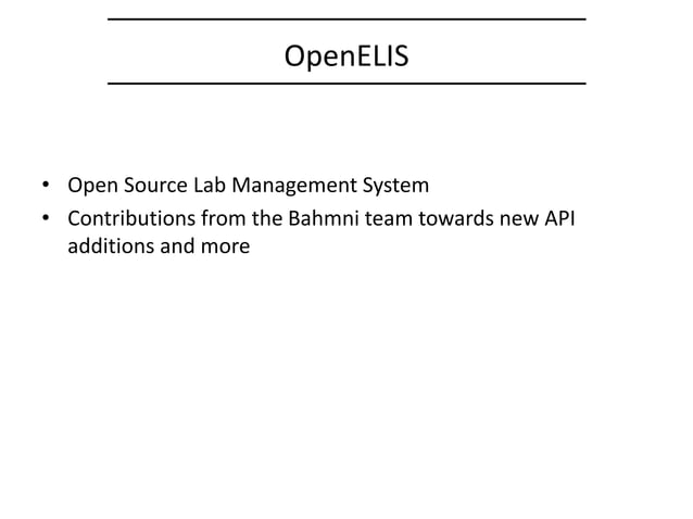 Bahmni - Open Source EHR System (By Ranjan Sakalley) | PPT