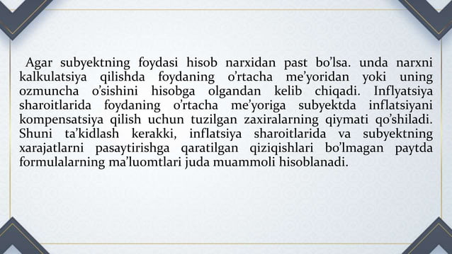 Bahoni shakllantirish bo’yicha qarorlar qabul qilish.pptx