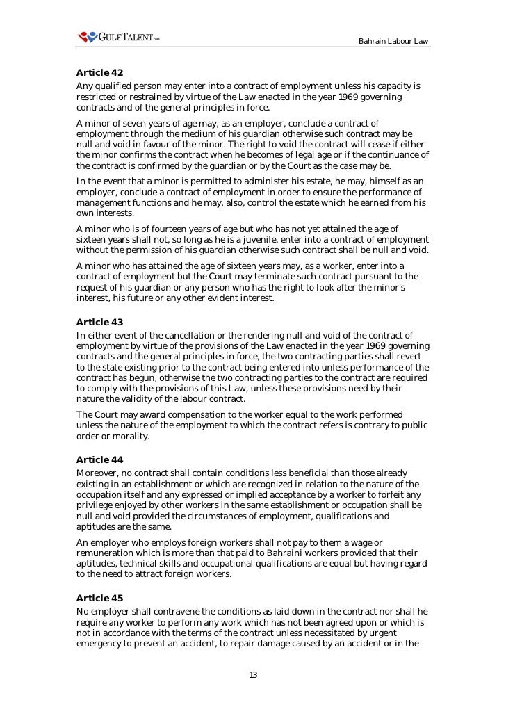 Bahrain labour-law