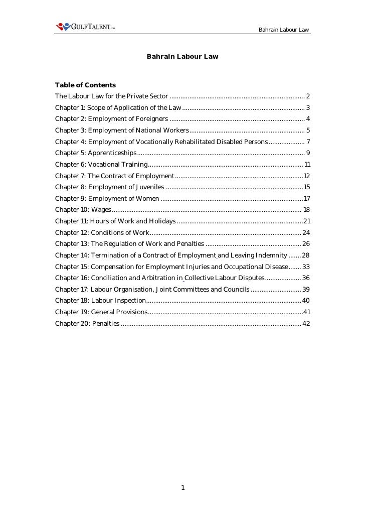 Bahrain labour-law