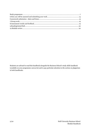 module handbook MBA Marketing | PDF