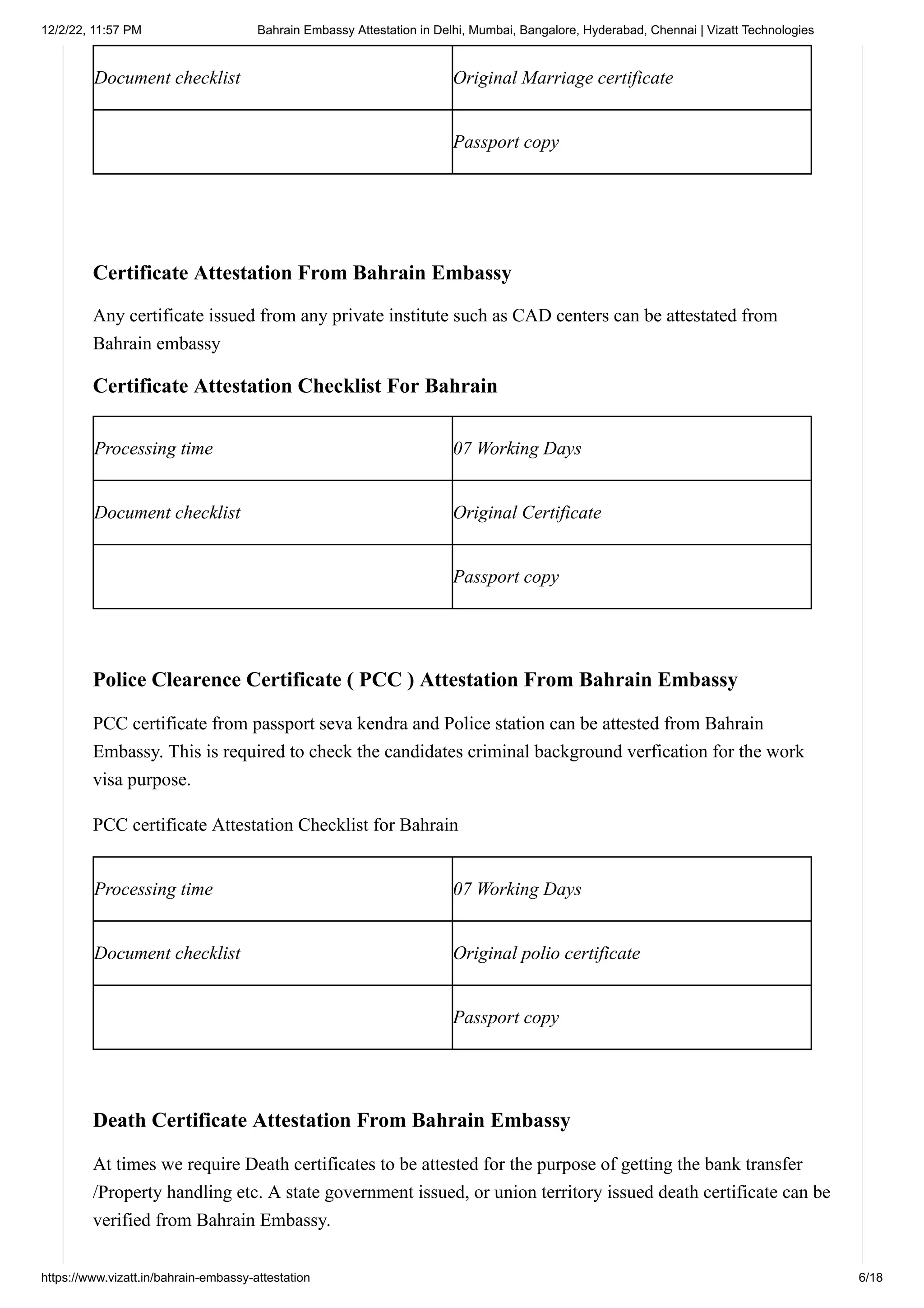 Bahrain Embassy Attestation in Delhi, Mumbai, Bangalore, Hyderabad ...